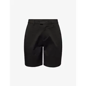 ARNE Tailored Chino Cotton-blend Shorts - Black