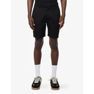 ARNE Tailored Chino Cotton-blend Shorts - Black