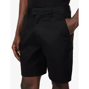 ARNE Tailored Chino Cotton-blend Shorts - Black