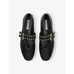 Steve Madden Lydia Leather Ballet Flats - Black
