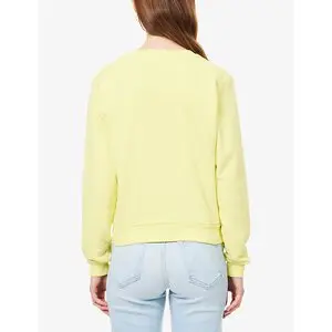 MOTHER Graphic Print Cotton Sweatshirt - Banana Split