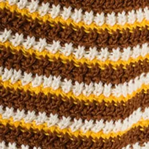 Miu Miu Crochet Stripe Hat - Brown