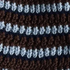 Miu Miu Crochet Stripe Hat - Brown
