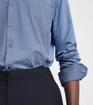 Pal Zileri Jacquard Micro-pattern Shirt - Blue