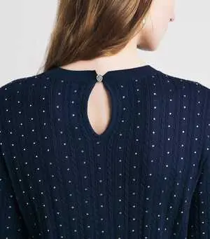 Maje Embellished Cotton-blend Sweater