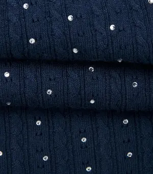 Maje Embellished Cotton-blend Sweater