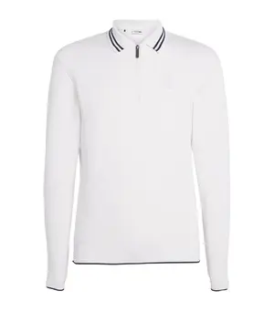 Lacoste Tennis Heritage Polo Collar Quarter-zip Sweatshirt - White