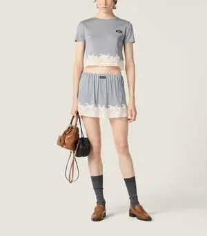 Miu Miu Recycled Silk Jersey T-shirt