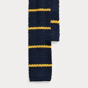 Ralph Lauren Striped Knit Neck Tie - Navy/red