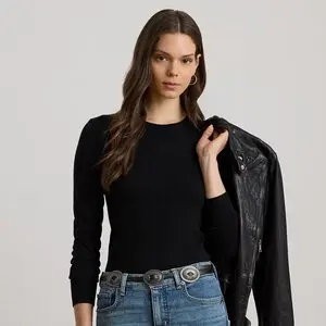 Ralph Lauren Cotton-blend Crewneck Sweater - Black