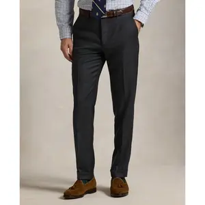 Ralph Lauren Slim Fit Wool Twill Trousers - Medium Grey