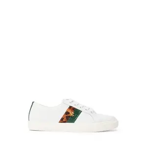 Ralph Lauren Janson II Action Leather Sneaker Rl White/leopard