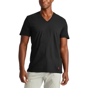 Ralph Lauren Classic Wicking V-neck Undershirt 3-pack - Black