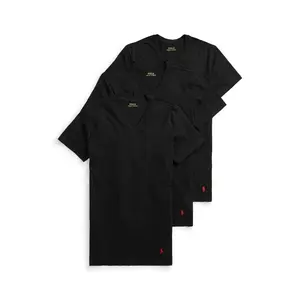Ralph Lauren Classic Wicking V-neck Undershirt 3-pack - Black
