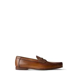Ralph Lauren Chalmers Burnished Calfskin Penny Loafer - Tan