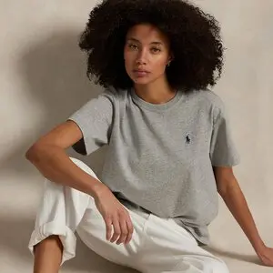 Ralph Lauren Relaxed Fit Cotton Jersey Tee - Cobblestone Heather