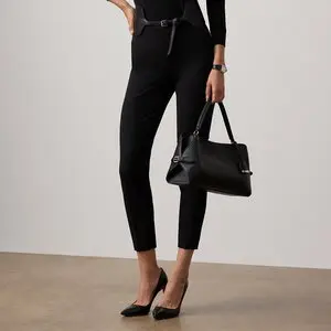 Ralph Lauren Annie Wool Crepe Pant - Black