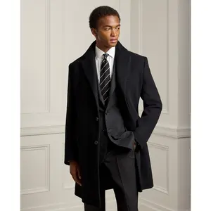 Ralph Lauren Kent Hand-tailored Wool-blend Topcoat - Black