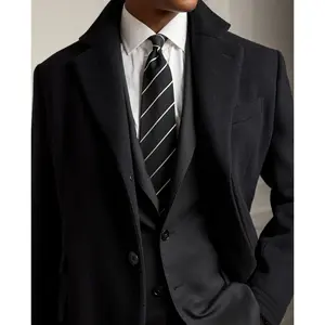 Ralph Lauren Kent Hand-tailored Wool-blend Topcoat - Black