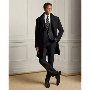 Ralph Lauren Kent Hand-tailored Wool-blend Topcoat - Black