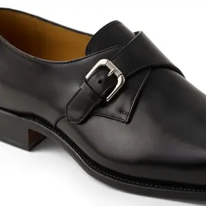 Ralph Lauren Darnell Calfskin Monk-strap Shoe - Black