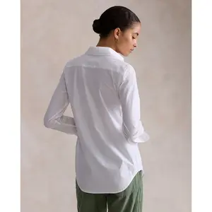 Ralph Lauren End-on-end Stretch Slim Fit Cotton Shirt - White