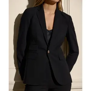 Ralph Lauren Parker Wool Crepe Jacket - Black