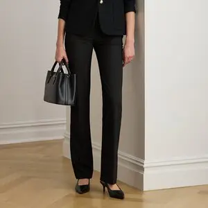 Ralph Lauren Straight-leg Stretch Pant - Black