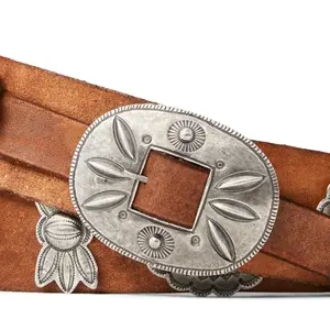 Ralph Lauren Leather Cast Concho Belt
