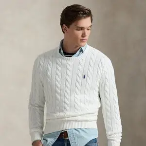 Men's Cable-Knit Cotton Sweaters