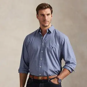 Ralph Lauren Checked Stretch Poplin Shirt - Blue Multi