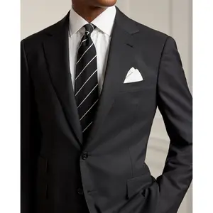 Ralph Lauren Gregory Hand-tailored Wool Serge Suit - Black