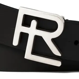 Ralph Lauren Vachetta Leather Belt - Black
