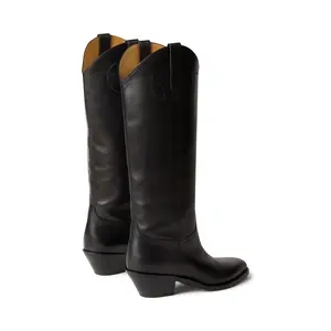 Ralph Lauren Jaelynne 45 Mm Burnished Tall Boot - Black