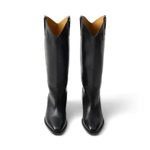 Ralph Lauren Jaelynne 45 Mm Burnished Tall Boot - Black