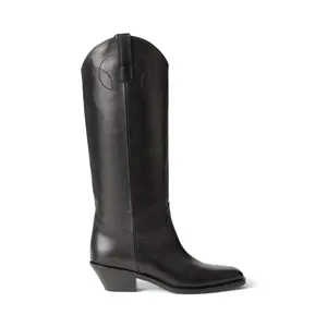Ralph Lauren Jaelynne 45 Mm Burnished Tall Boot - Black