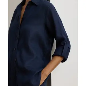 Ralph Lauren Relaxed Fit Linen Roll-tab Sleeve Shirt - Lauren Navy
