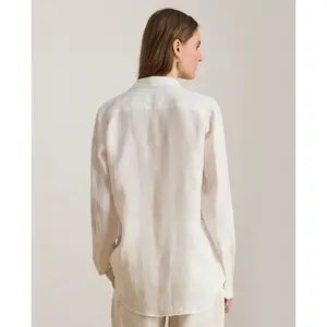 Ralph Lauren Relaxed Fit Linen Roll-tab Sleeve Shirt - White