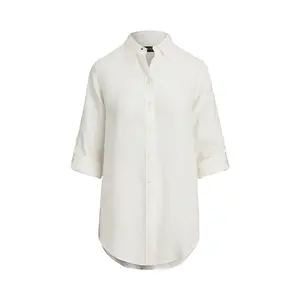 Ralph Lauren Relaxed Fit Linen Roll-tab Sleeve Shirt - White