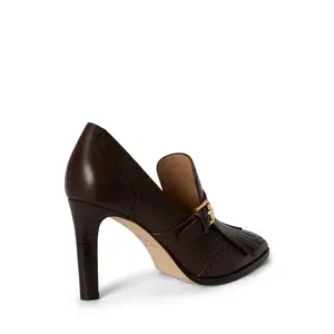 Ralph Lauren Colleen Kiltie Pumps - Chestnut Brown