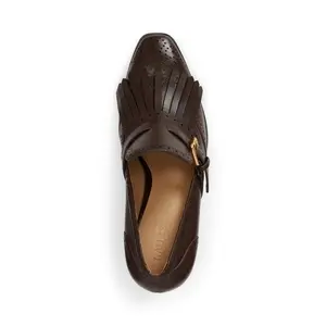 Ralph Lauren Colleen Kiltie Pumps - Chestnut Brown