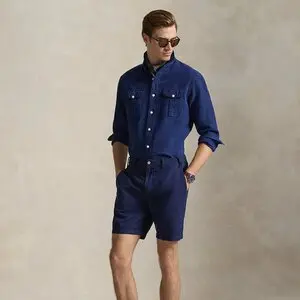 Ralph Lauren 8.5-inch Classic Fit Linen-cotton Short - Spring Navy