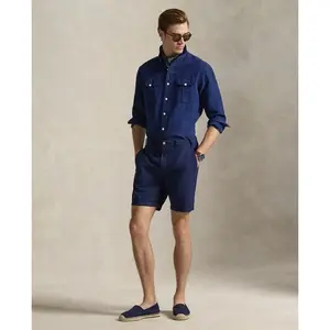 Ralph Lauren 8.5-inch Classic Fit Linen-cotton Short - Spring Navy