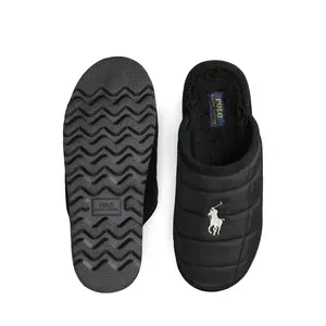 Ralph Lauren Reade Suede-trim Scuff Slipper