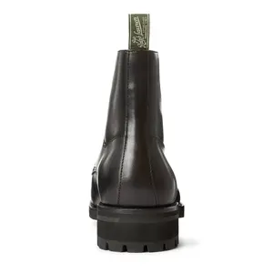 Ralph Lauren Bryson Leather Cap-toe Boots