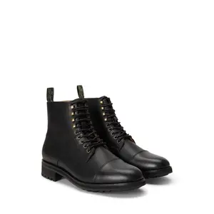 Ralph Lauren Bryson Leather Cap-toe Boots