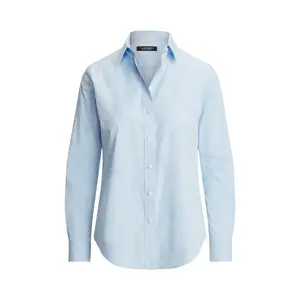 Ralph Lauren Classic Fit Easy Care Cotton Shirt With Embroidered Logo - Blue