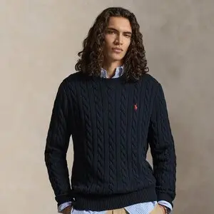 Men's Textured Crewneck Sweaters