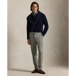 Ralph Lauren Wool Flannel Trouser - Light Grey