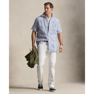 Ralph Lauren Patchwork Seersucker Camp Shirt
